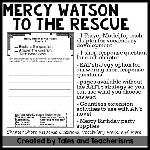 Mercy Watson to the Rescue Novel Study and Culminating Activity | Made ...