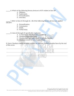 Hamlet Act 4 Quiz, Close Reading Worksheets, and Vocabulary Games ...