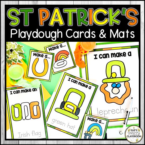 St Patrick's Day Playdough Cards & Mats - Fine Motor Skills Practice ...