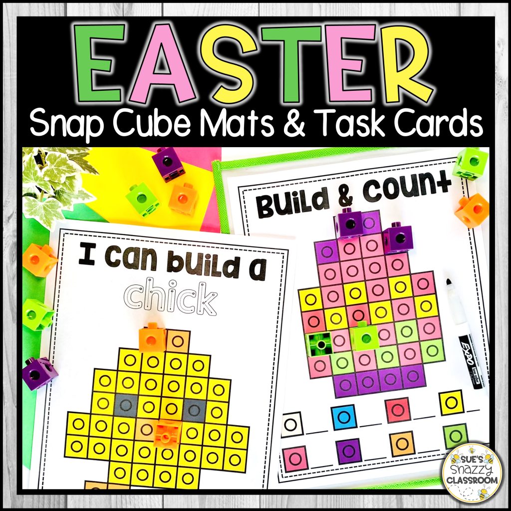 Easter Snap Cubes Activity Mats | Fine Motor Task Cards | Math Center ...