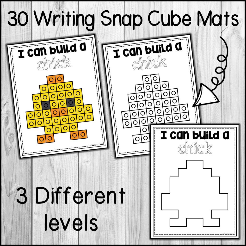 Easter Snap Cubes Activity Mats | Fine Motor Task Cards | Math Center ...