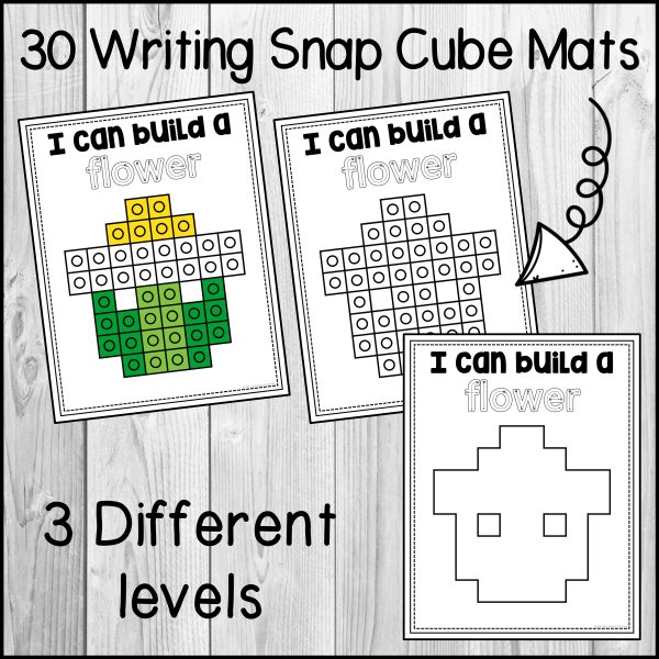Spring Snap Cubes Activity Mats | Fine Motor Task Cards | Math Center ...