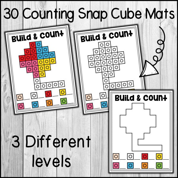 Spring Snap Cubes Activity Mats | Fine Motor Task Cards | Math Center ...
