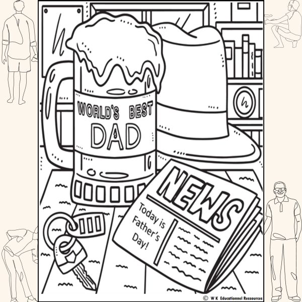 Happy Father's Day Coloring Pages & Sheets! Father's Day Coloring June ...