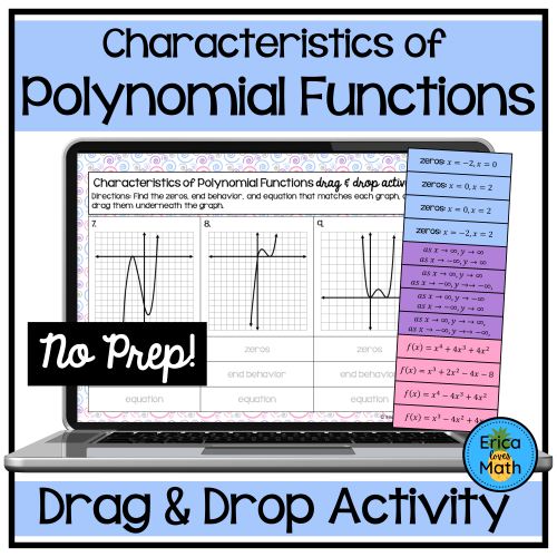 Graphs of Polynomial Functions Digital Drag & Drop Activity | Made By ...