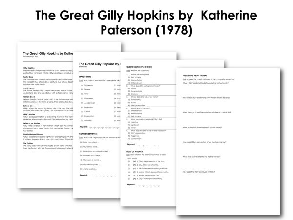 The Great Gilly Hopkins by Katherine Paterson (1978) | Made By Teachers