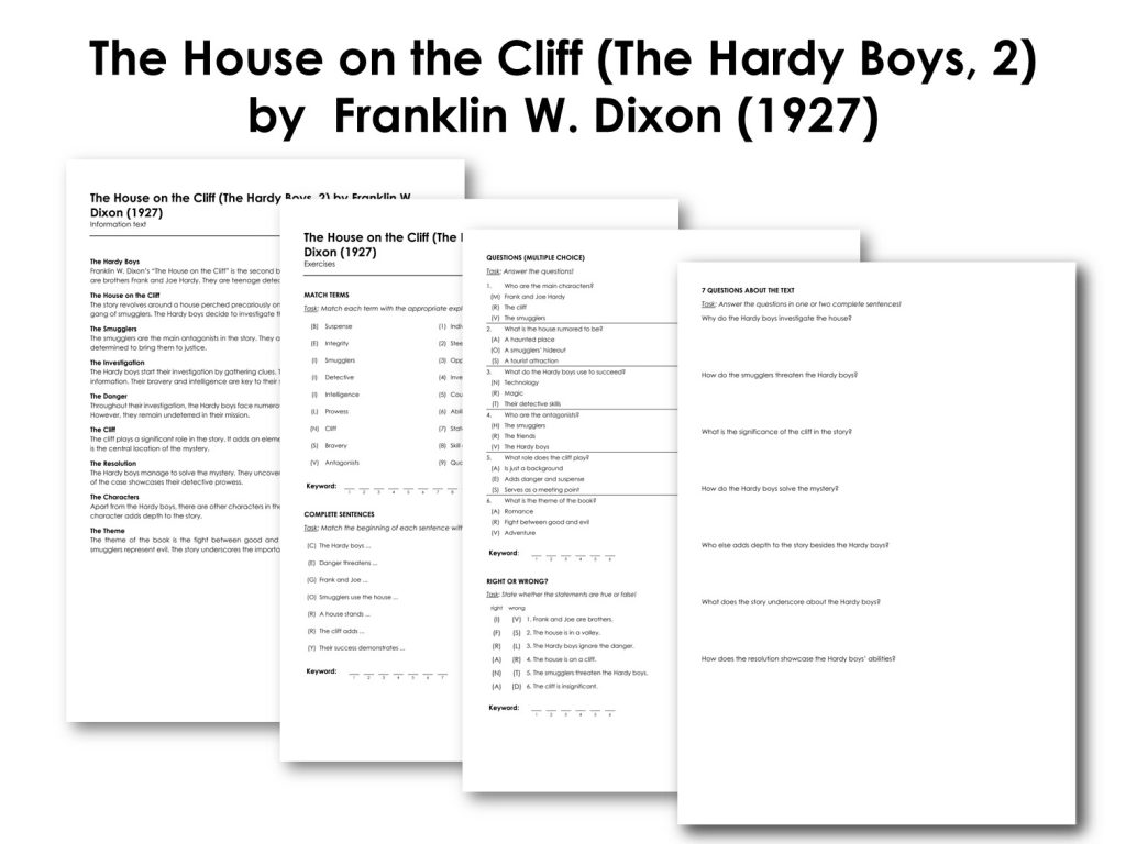 The House on the Cliff (The Hardy Boys, 2) by Franklin W. Dixon (1927 ...
