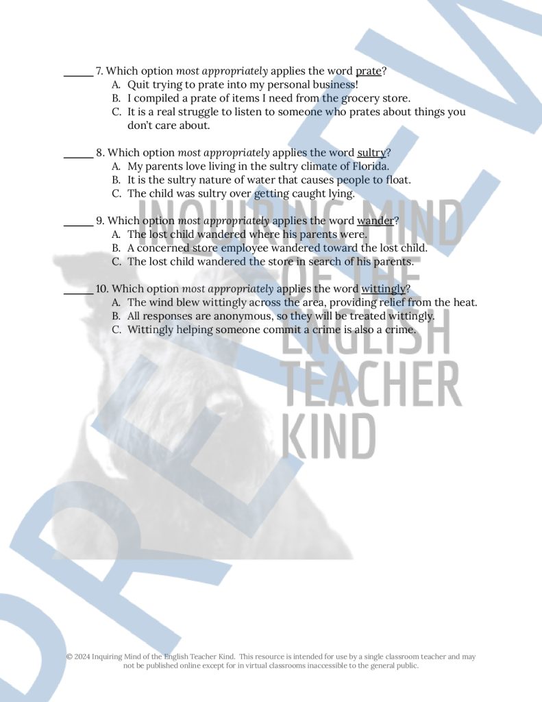 Shakespeare's Hamlet Vocabulary Games for High School (Act 5) | Made By ...