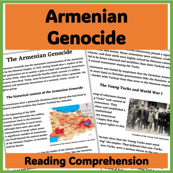 Armenian Genocide Reading Comprehension Passages and Questions | Made ...