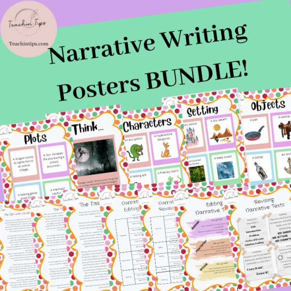 Narrative Texts POSTERS BUNDLE | Creative Story Writing ANCHOR CHARTS ...