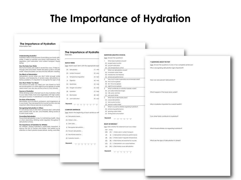 The Importance of Hydration | Made By Teachers