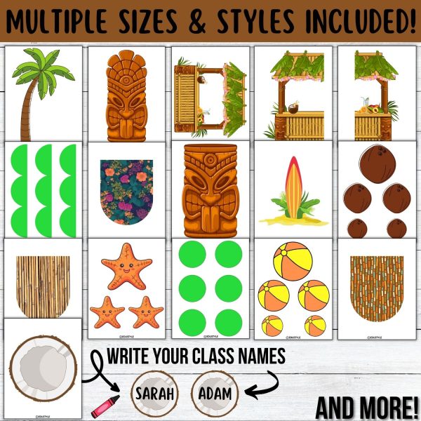 Luau Celebration!: Hawaiian And Summer Bulletin Boards And Door Decor ...