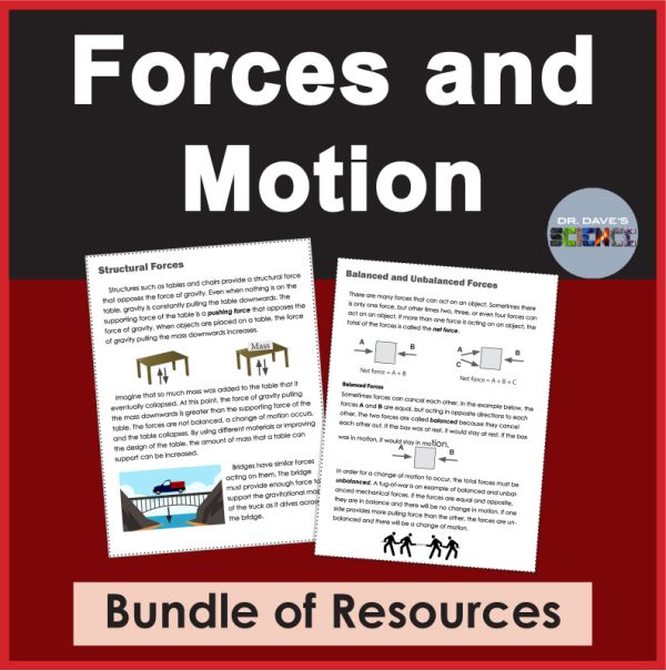 Force and Motion Activities, Balanced Unbalanced Forces Worksheets ...