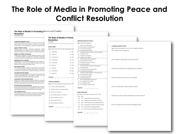 The Role of Media in Promoting Peace and Conflict Resolution | Made By ...