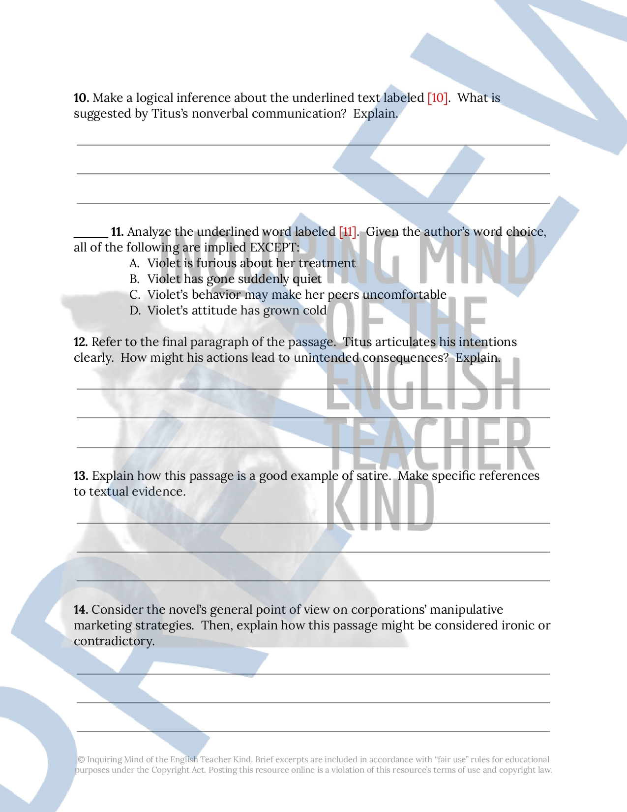 Feed by M.T. Anderson Chapters 30 through 37 Close Reading Analysis ...