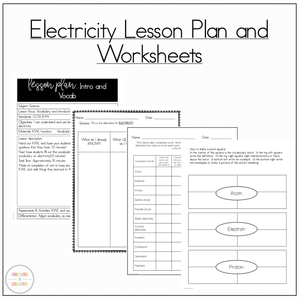 Electricity and Magnetism Worksheets and Activities | Made By Teachers