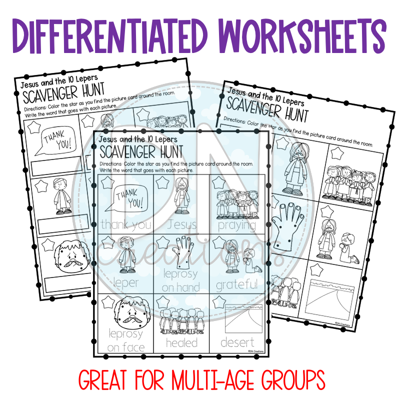 Jesus Heals the 10 Lepers Activity Bundle for Luke 17 Bible Lesson ...