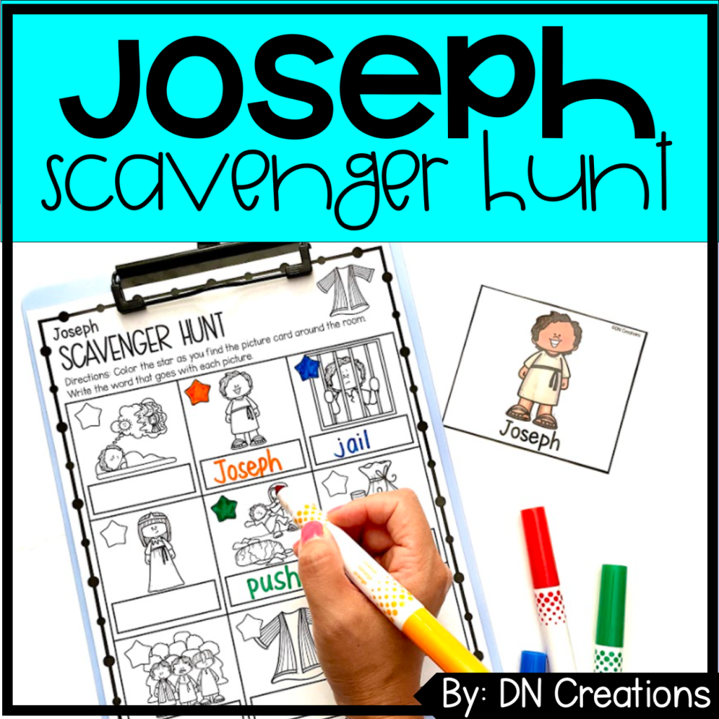 Joseph Bible Scavenger Hunt for Young Joseph Sunday School Activity ...