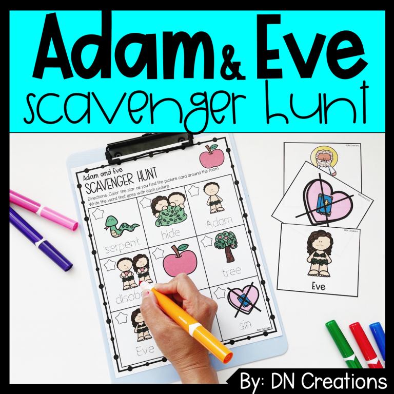 Adam and Eve Bible Scavenger Hunt for Genesis 3 Sunday School Bible ...