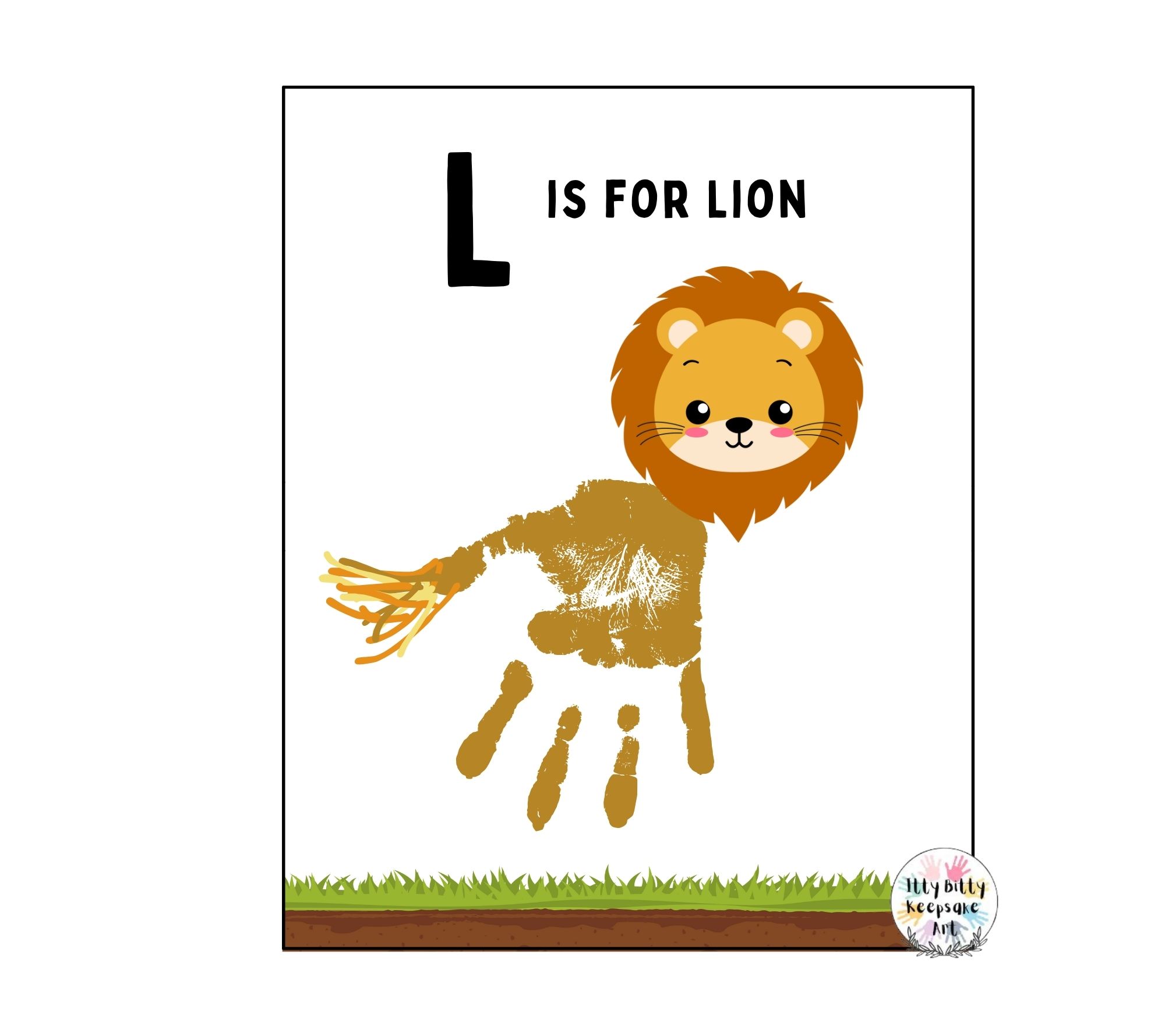Letter L Lion Craft Template