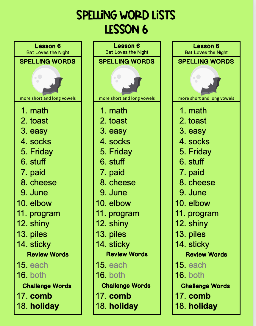 Weekly Spelling Word Lists for 3rd Grade Journeys Lessons 1-30 (Entire ...