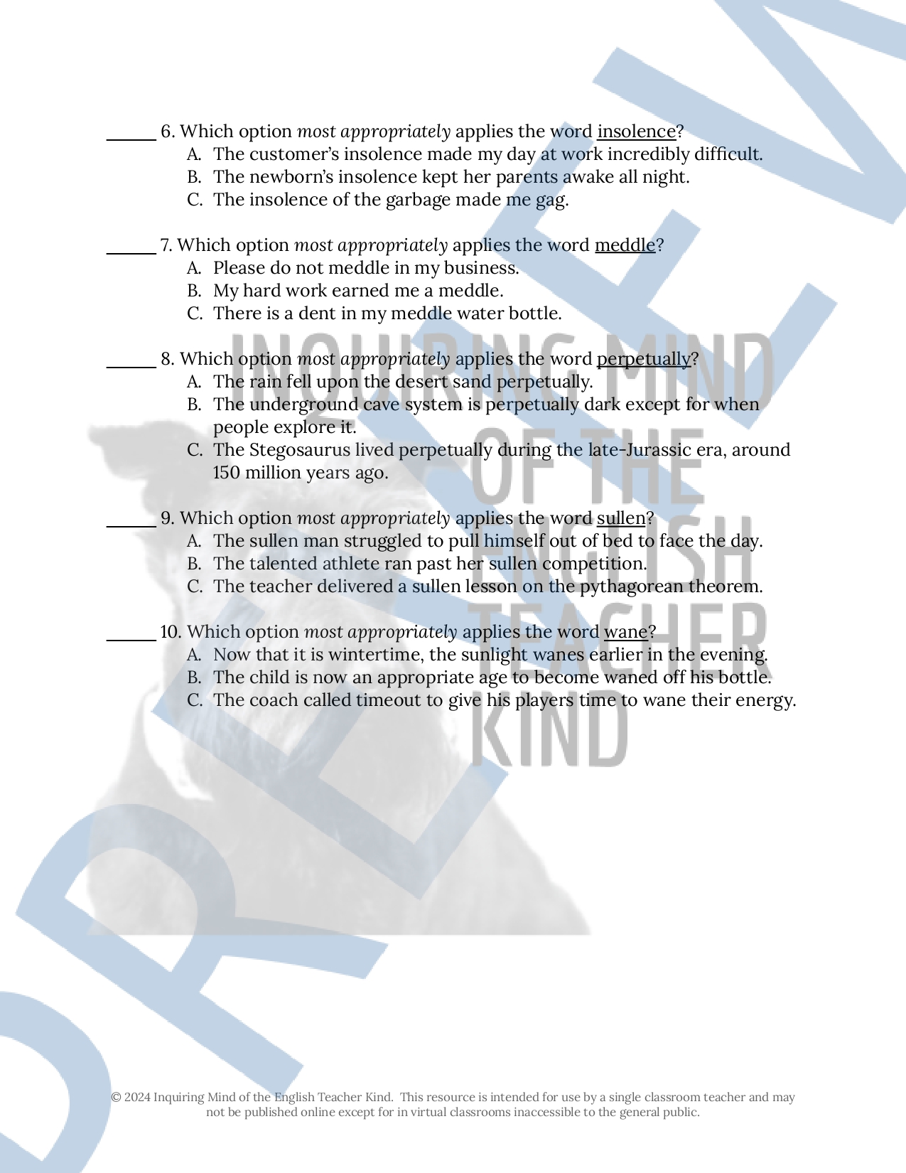 Shakespeare's The Taming of the Shrew Vocabulary Games for High School ...