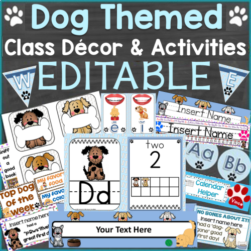 Dog Classroom Decor Dog Theme Classroom Decorations Back to School ...