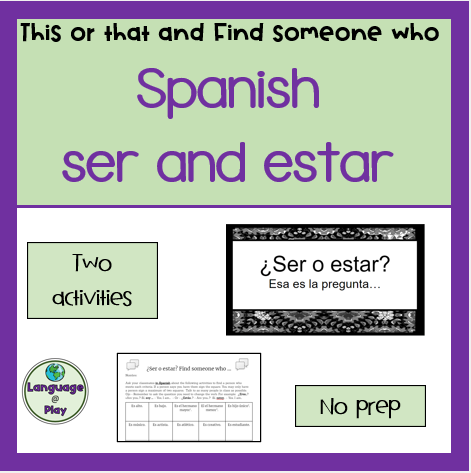Spanish Ser vs Estar Editable Game of Knowledge and Luck on Google ...
