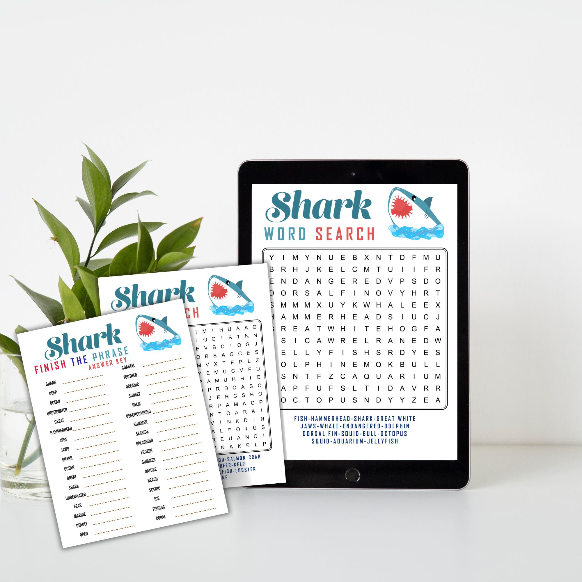 Shark Games for Kids Shark Classroom Week Activities Jaws Birthday ...