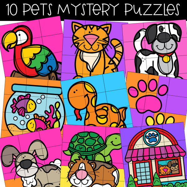 Pet Numbers to 20 Worksheets Math Mystery Puzzles Pet Number ...