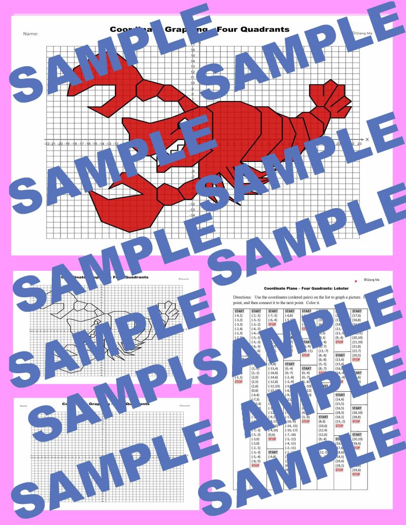 Summer Coordinate Plane Graphing Picture: Lobster | Made By Teachers