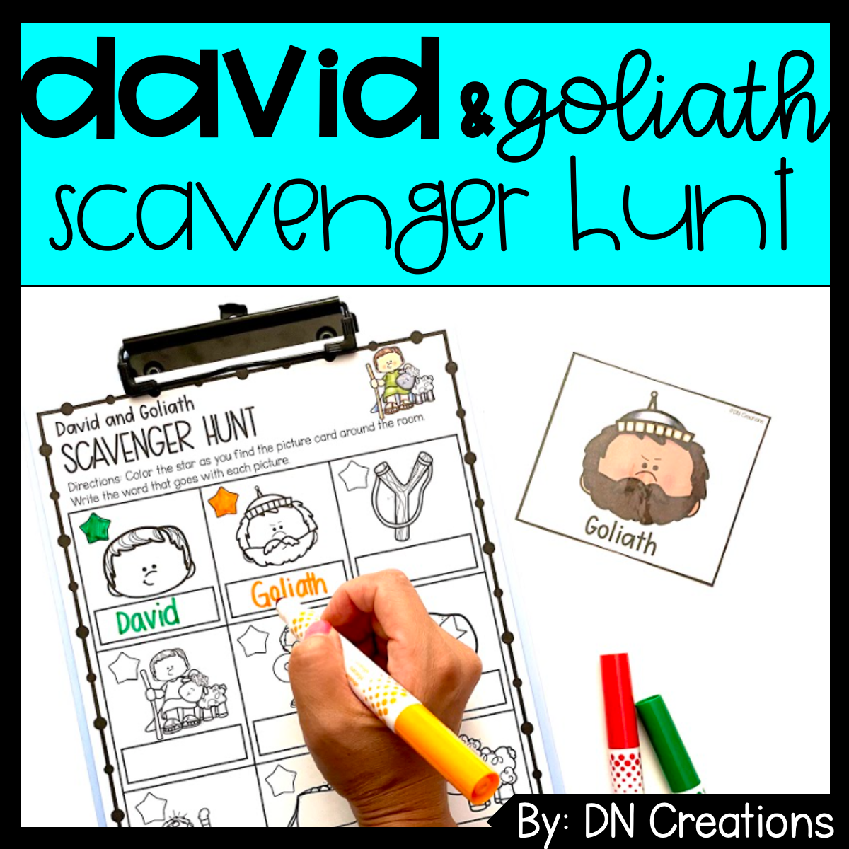 David and Goliath Activity Bundle for Young David Sunday School Bible Lesson | Made By Teachers