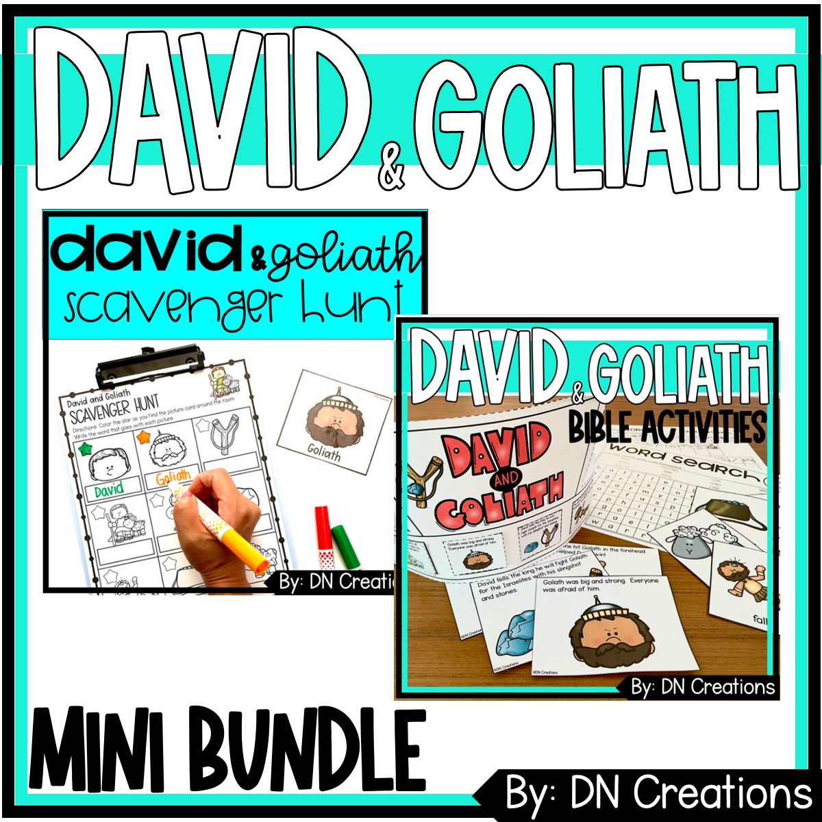 David and Goliath Activity Bundle for Young David Sunday School Bible ...