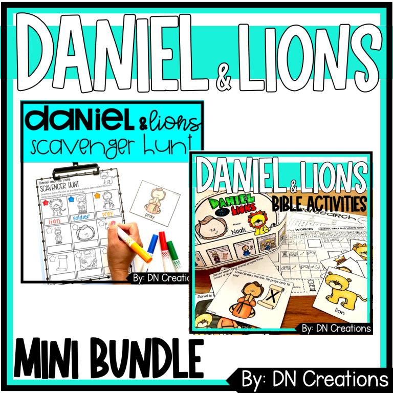 Daniel and the Lions Activity Bundle for Daniel 6 Sunday School Bible ...