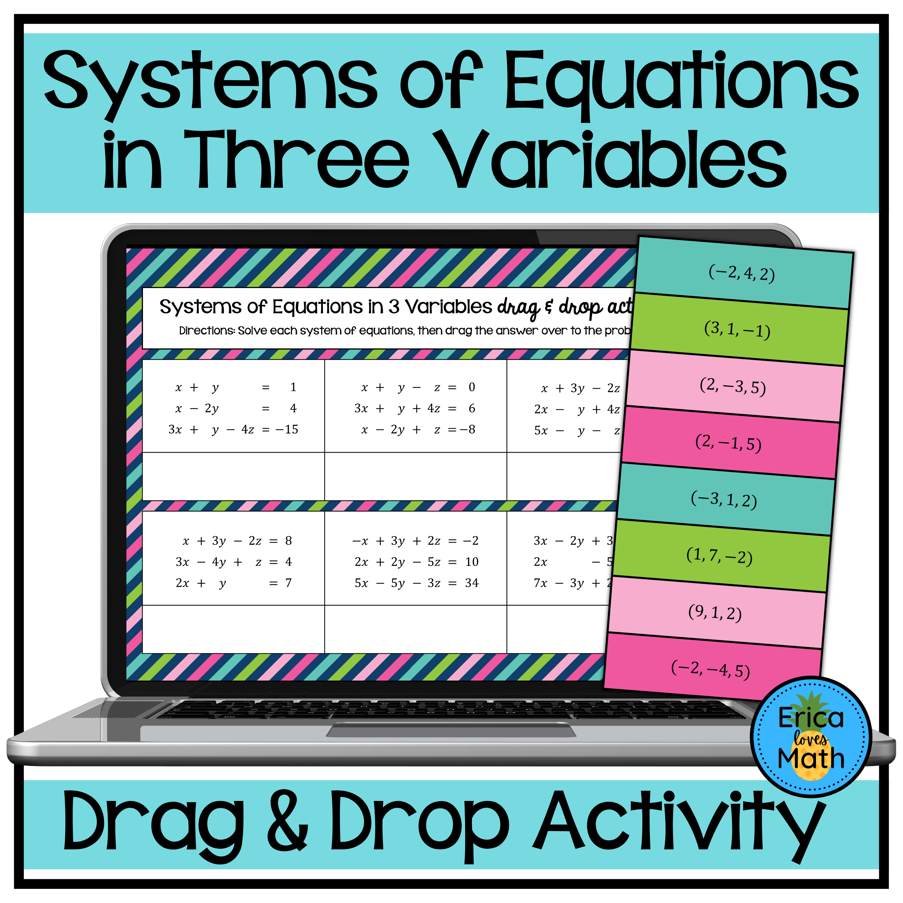 Solving Quadratic Equations by Factoring Digital Activity Drag & Drop ...