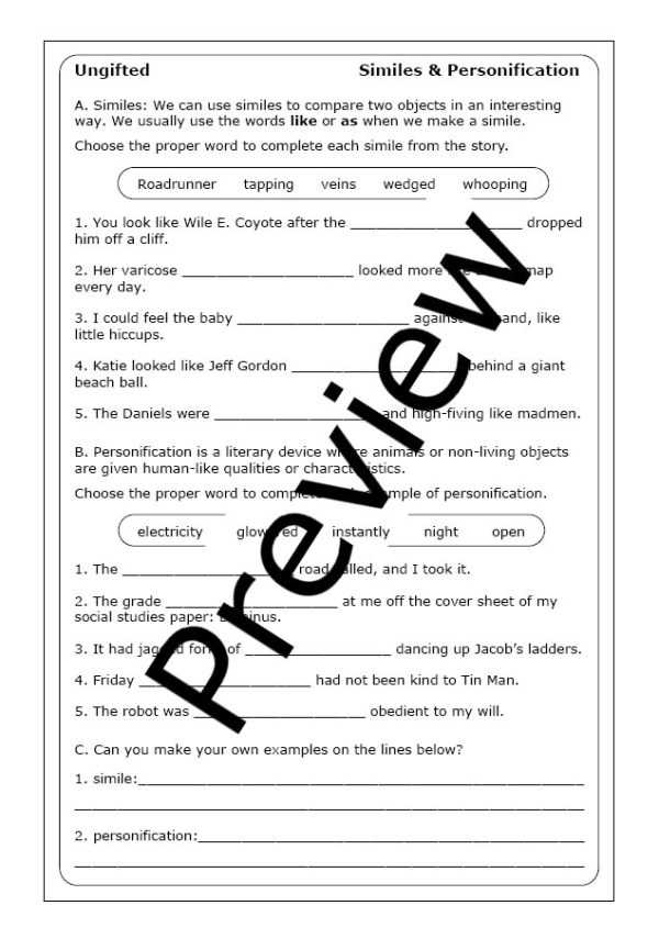 Gordon Korman "Ungifted" worksheets | Made By Teachers
