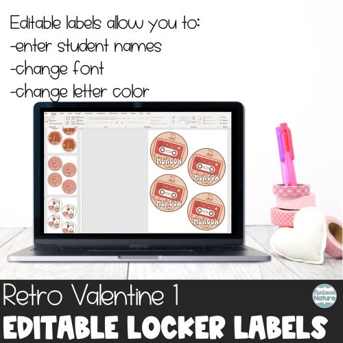 Groovy Retro Valentine Locker Labels - Editable Cubby Tags | Made By ...