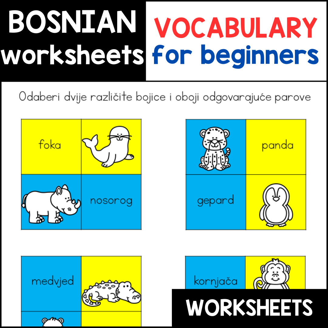 Bosnian Zoo Animals Vocabulary Worksheets and Activities | Made By Teachers