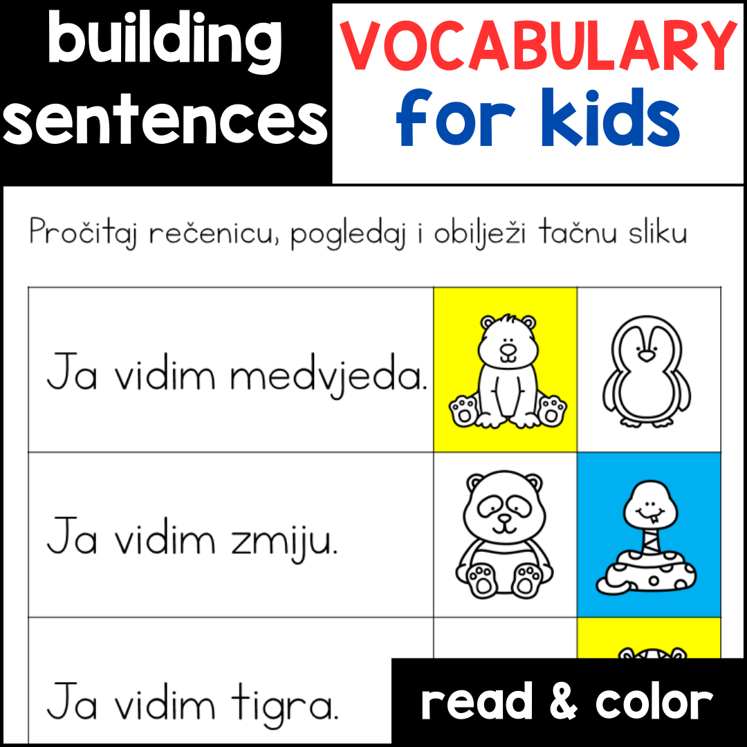 Bosnian Zoo Animals Vocabulary Worksheets and Activities | Made By Teachers
