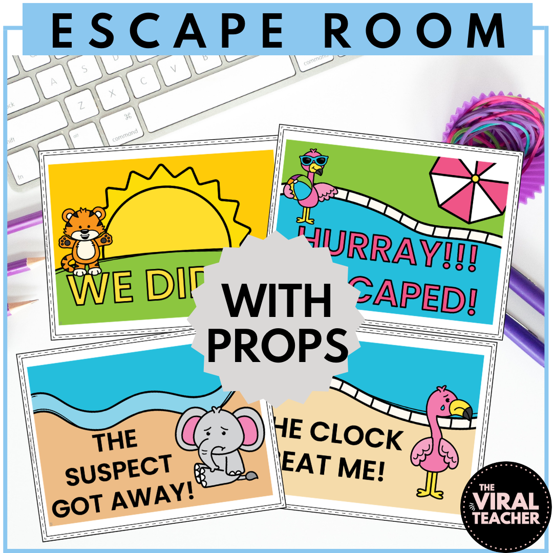 Summer Escape Room The Mystery at the Beach Resort | Made By Teachers