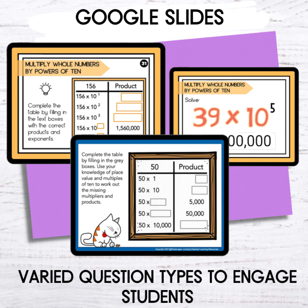 Multiply Whole Numbers by Powers of Ten and Exponents Bundle - Made By ...