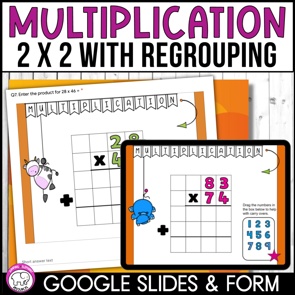 2 Digit by 2 Digit Multiplication Standard Form Google Slides and ...