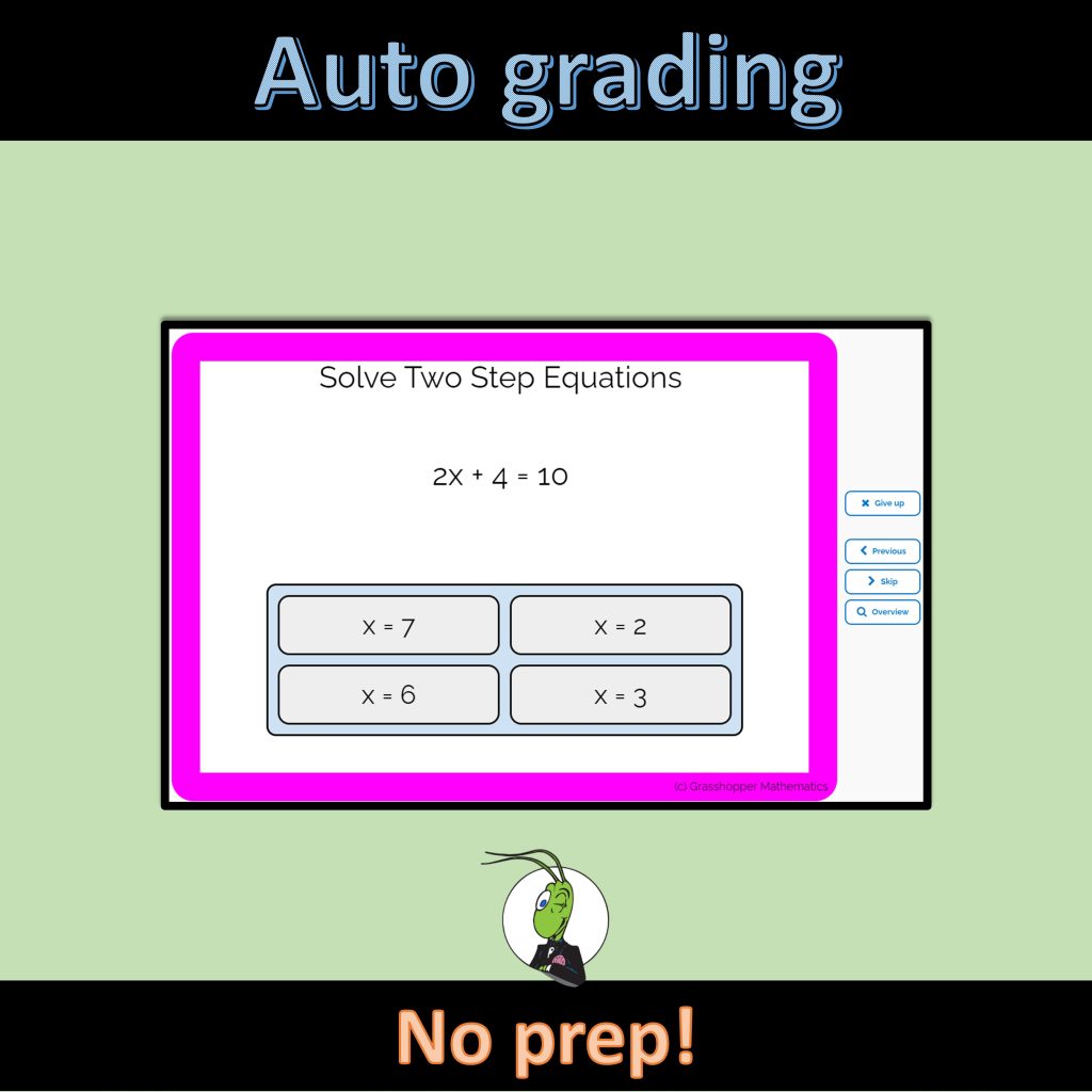 Solving Two Step Equations Boom Digital Task Cards | Made By Teachers