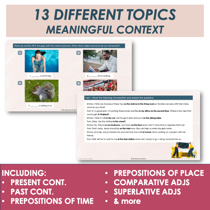 A2 Grammar Lesson Plans, Worksheets, Activities MEGA BUNDLE - Adult ESL ...