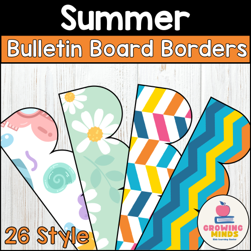 Summer theme Bulletin Board Borders - end of the year Classroom Decor ...