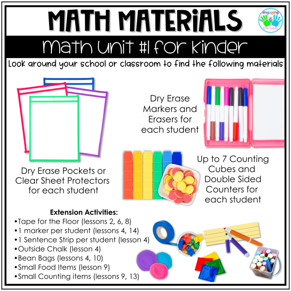 Numbers to 5: Kindergarten Guided Math Unit 1 SAMPLE - Made By Teachers