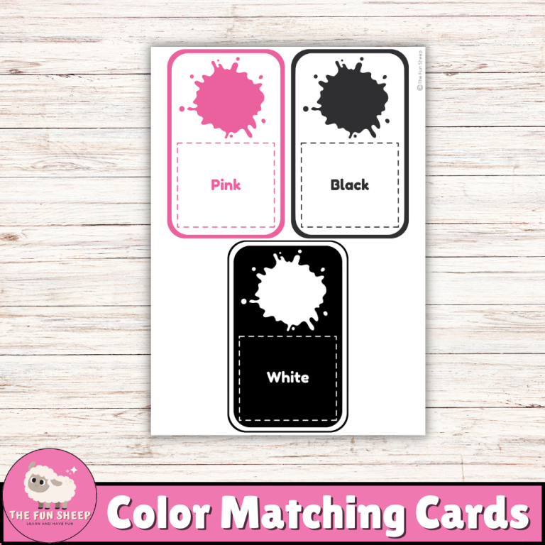 Color Matching Cards | Matching Color Activity Worksheets to Memorize ...