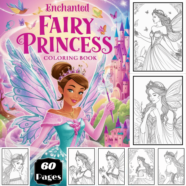 Enchanted Fairy Princess coloring pages | Made By Teachers