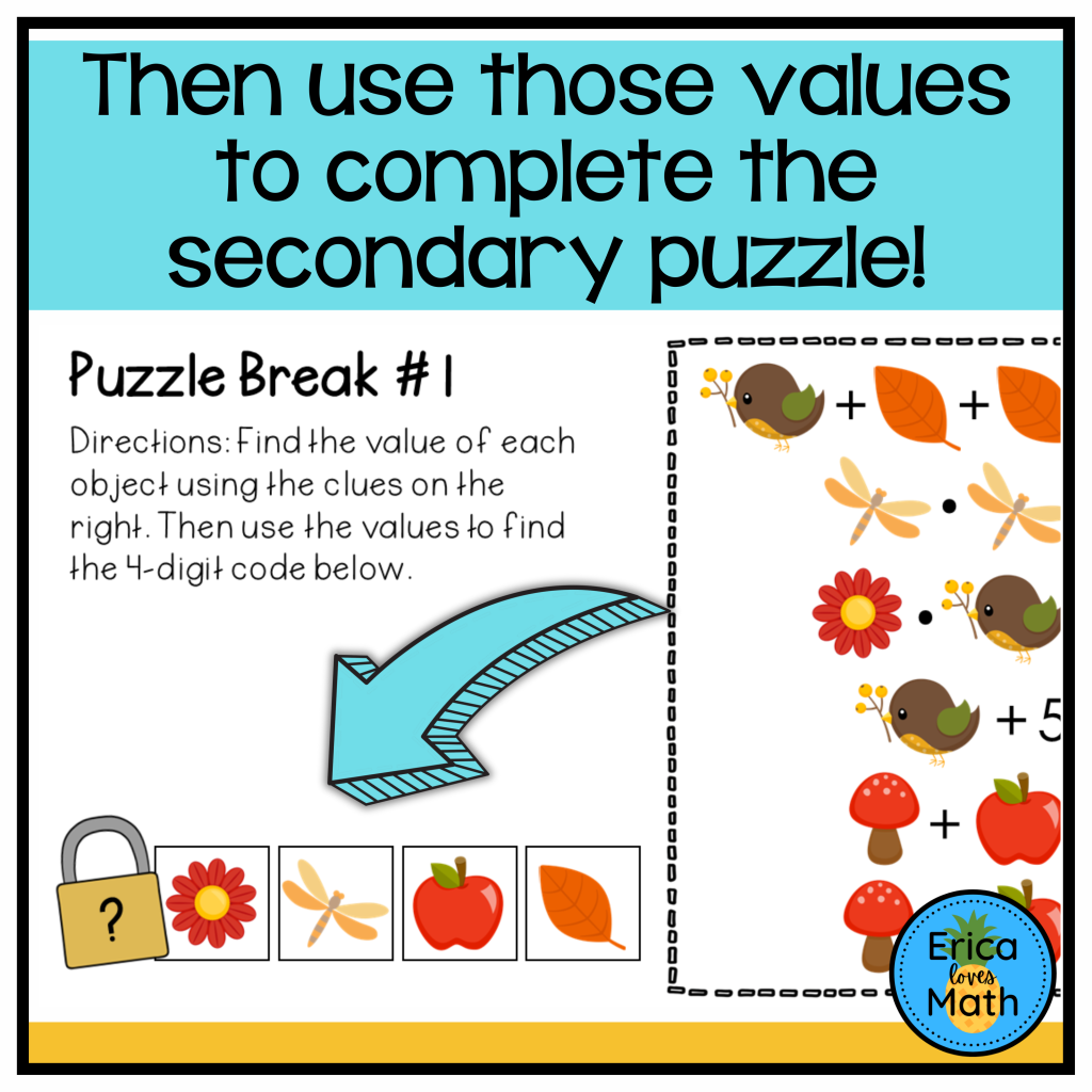 Math Logic Puzzle Activity for Fall or Autumn Brain Break | Made By ...