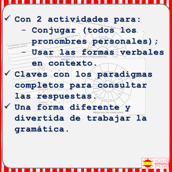 Spanish Grammar Practice Irregular Verb Wheels Conjugation&Writing ...